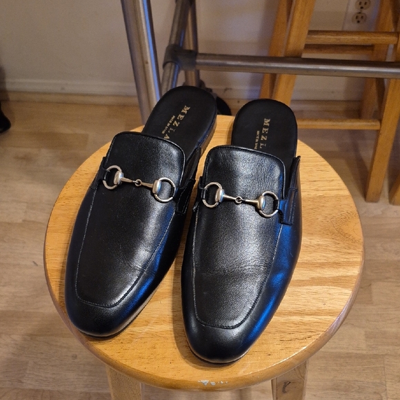Mezlan | Shoes | Mezlan Black Leather Slip On Loafers Made In Spain ...